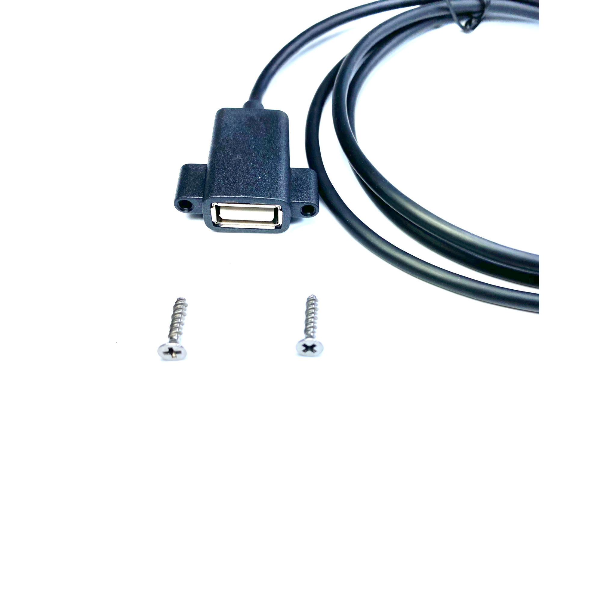 Cable Panel Mount USB-A Female 1.1M (3.6Ft) 4-Wires Solder Terminations ...